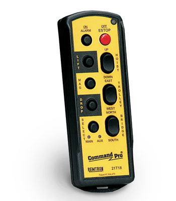 Wireless remote controls for overhead cranes